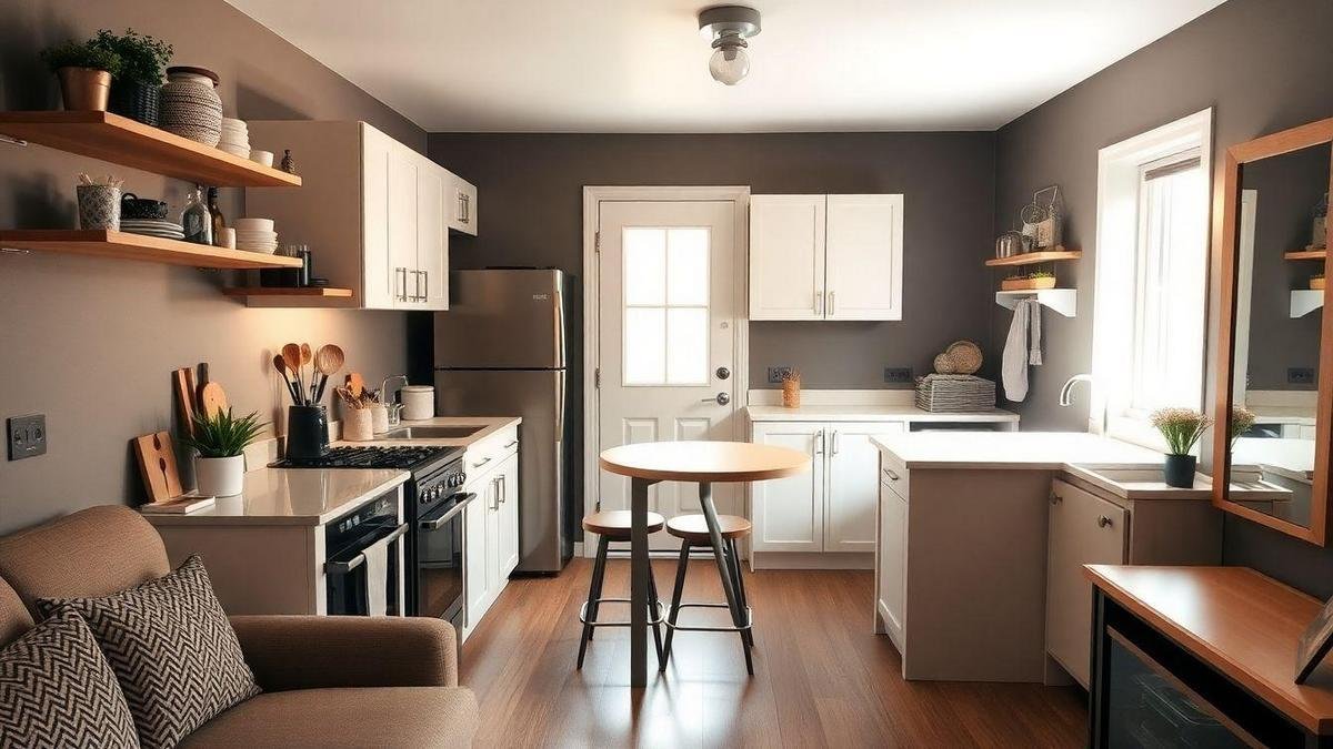 Space-saving solutions for small kitchen and bath designs